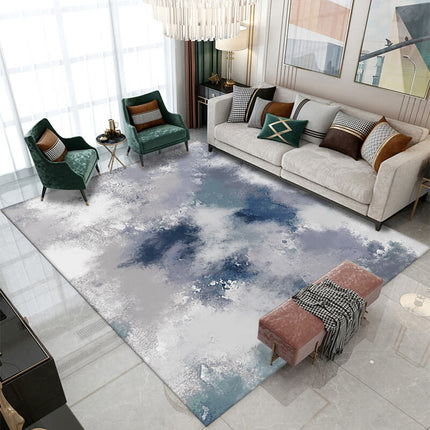 Blue Grey Gradient Abstract Pattern Modern Rug For Bedroom Living Room ...
